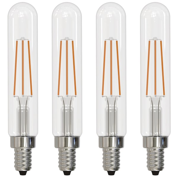 Bulbrite LED Filament 4.5w Dimmable T8 Bulb Candelabra (E12) Base - 3000K Soft White, 450 Lumens ...